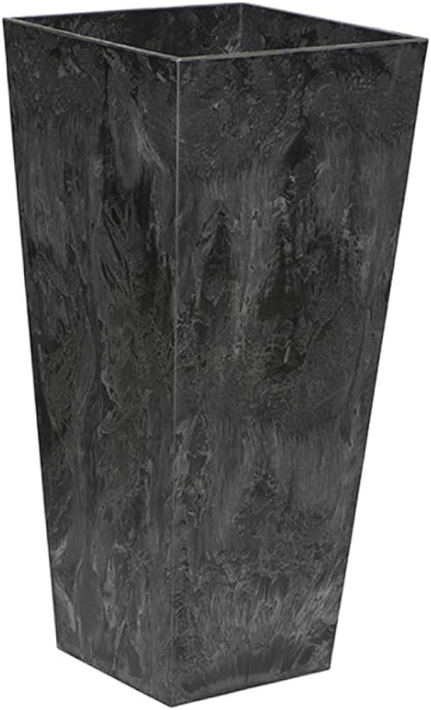Artstone Ella Black Tall Planter – Denchfield Nursery, Inc.